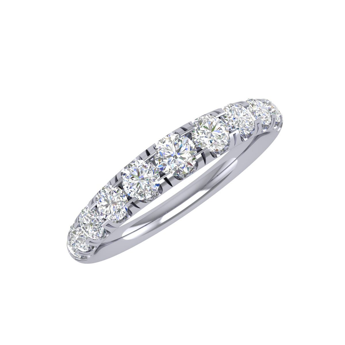 18K White & Palladium Gold Graduated Diamond Band – Hauser's Jewelers