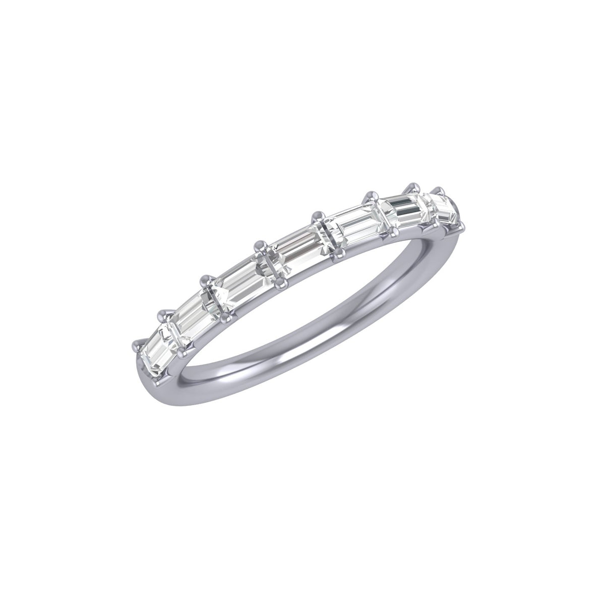 18K White Gold Baguette Diamond Band – Hauser's Jewelers